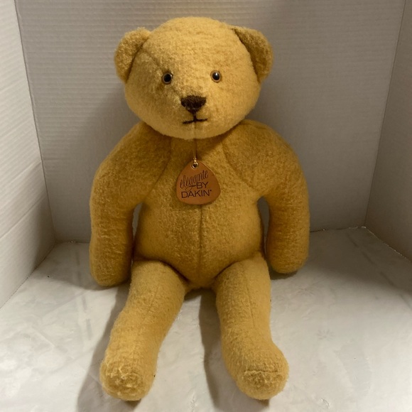 Dakin | Toys | Elegante By Dakin Teddy Bear Plush Wool Golden ...